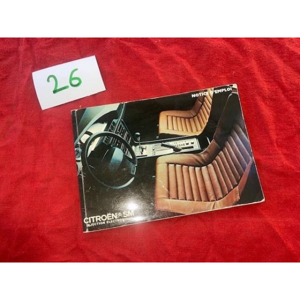 Notice origine Citroën SM Maserati injection électronique
