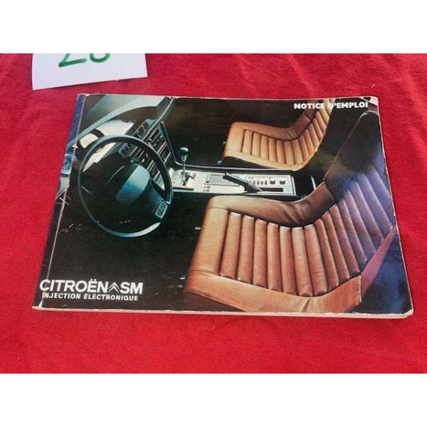 Notice origine Citroën SM Maserati injection électronique